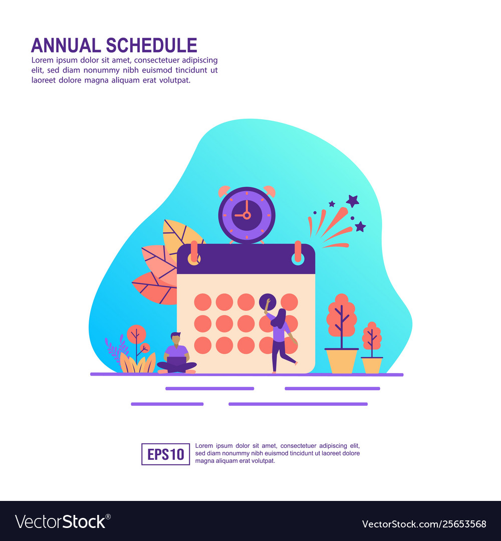 Concept annual schedule modern conceptual Vector Image Concept annual schedule modern conceptual Vector Image