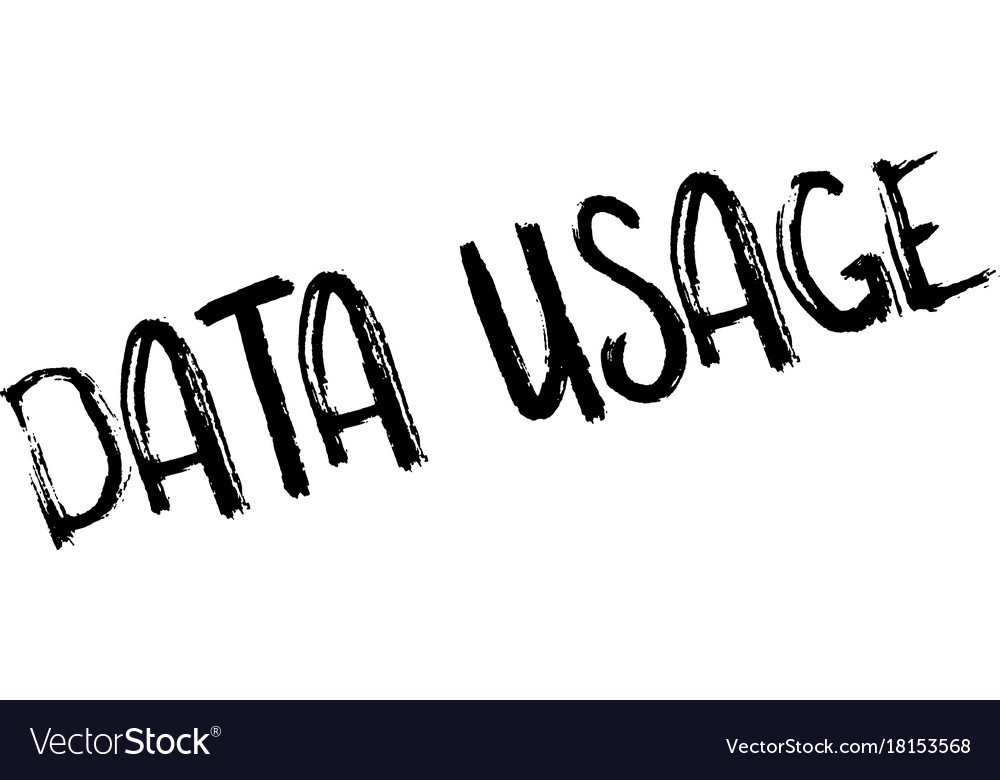 Data usage rubber stamp Royalty Free Vector Image