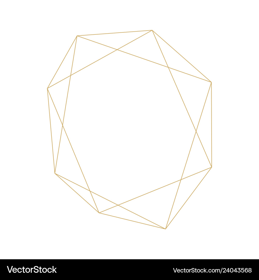 Geometric frame ornament decoration line outline Vector Image