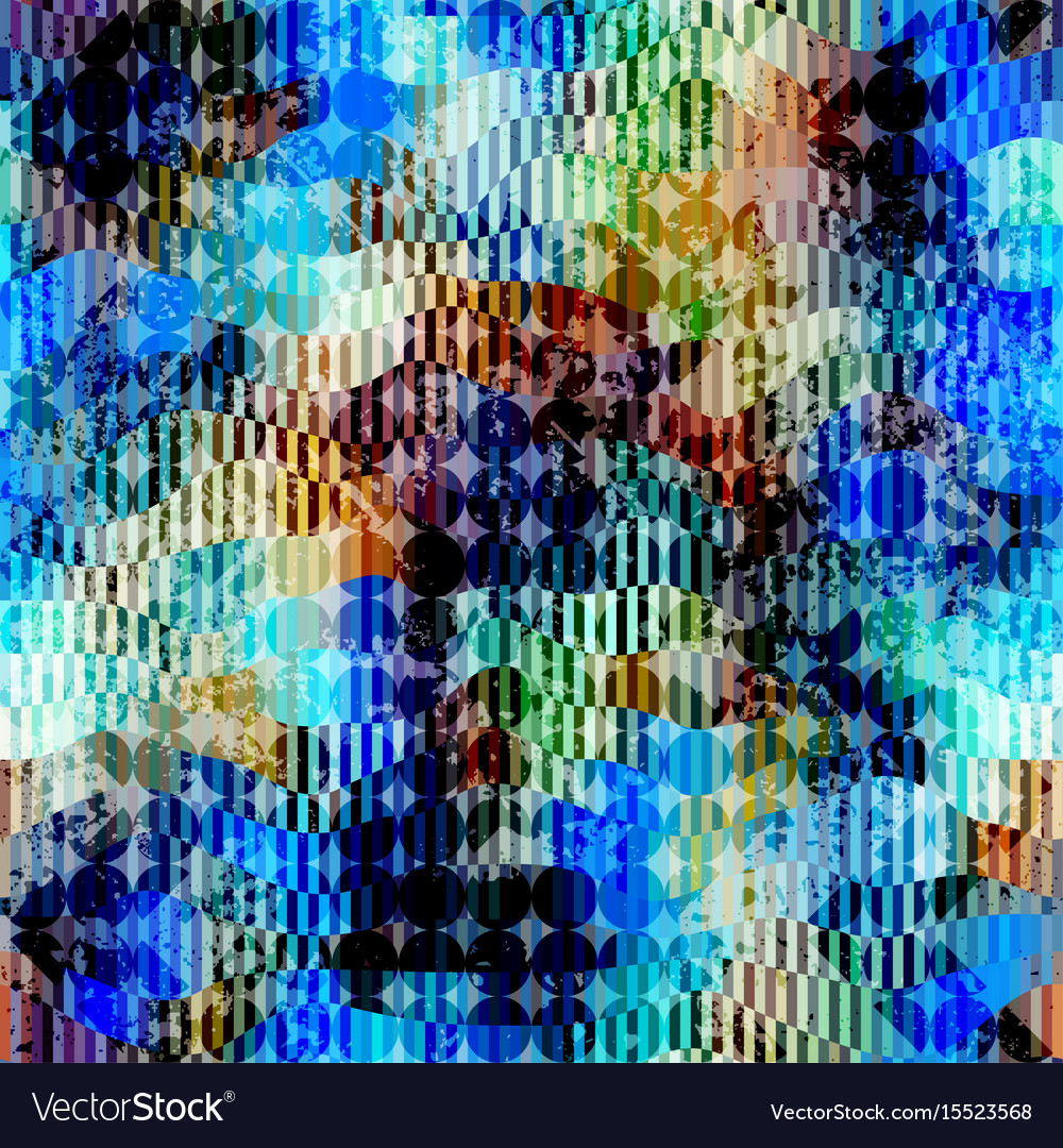 Geometric pattern with grunge effect Royalty Free Vector