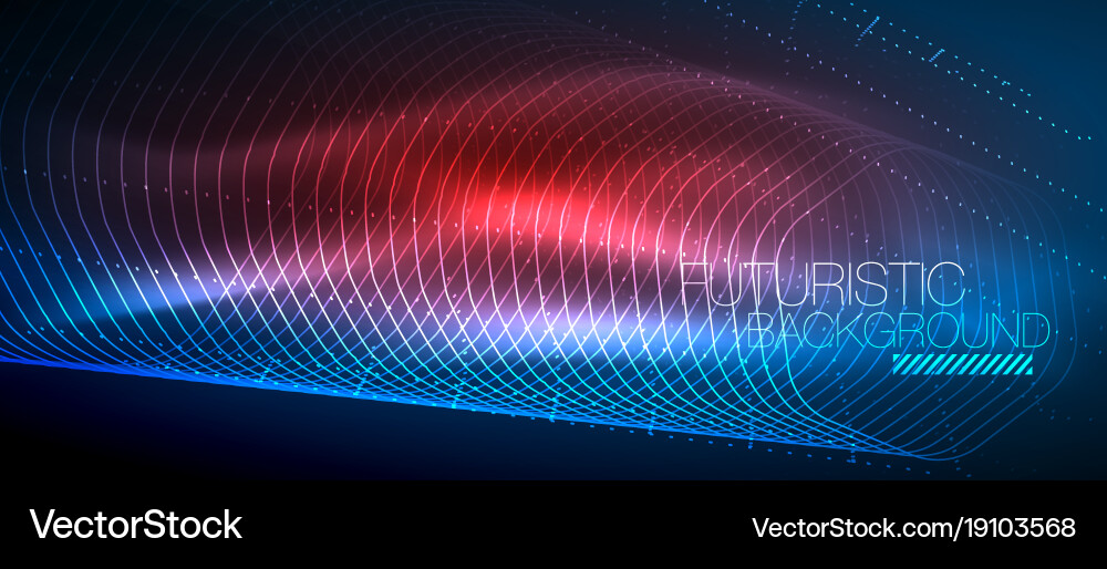 Hi-tech futuristic techno background neon shapes Vector Image