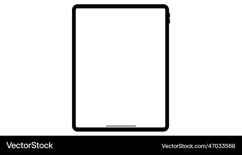 Modern black tablet computer with blank Royalty Free Vector