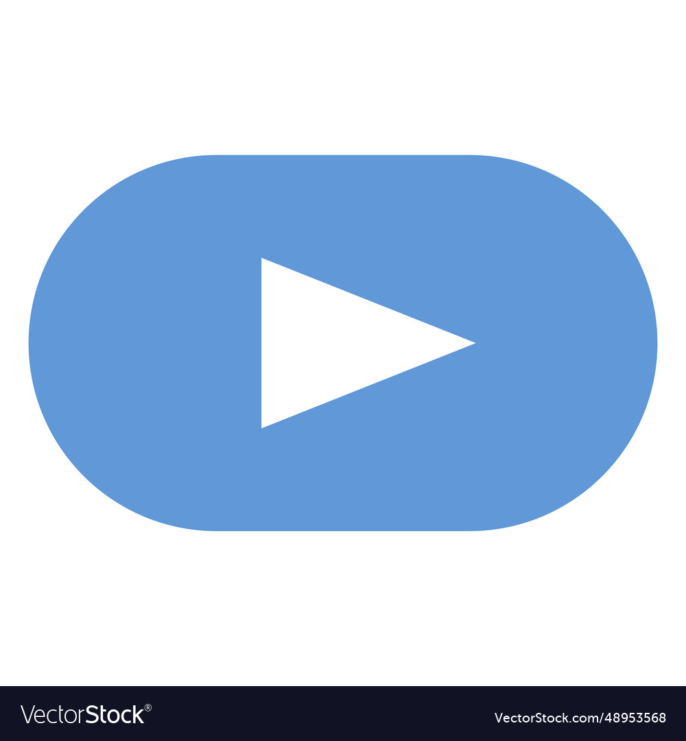 Play button flat icon Royalty Free Vector Image