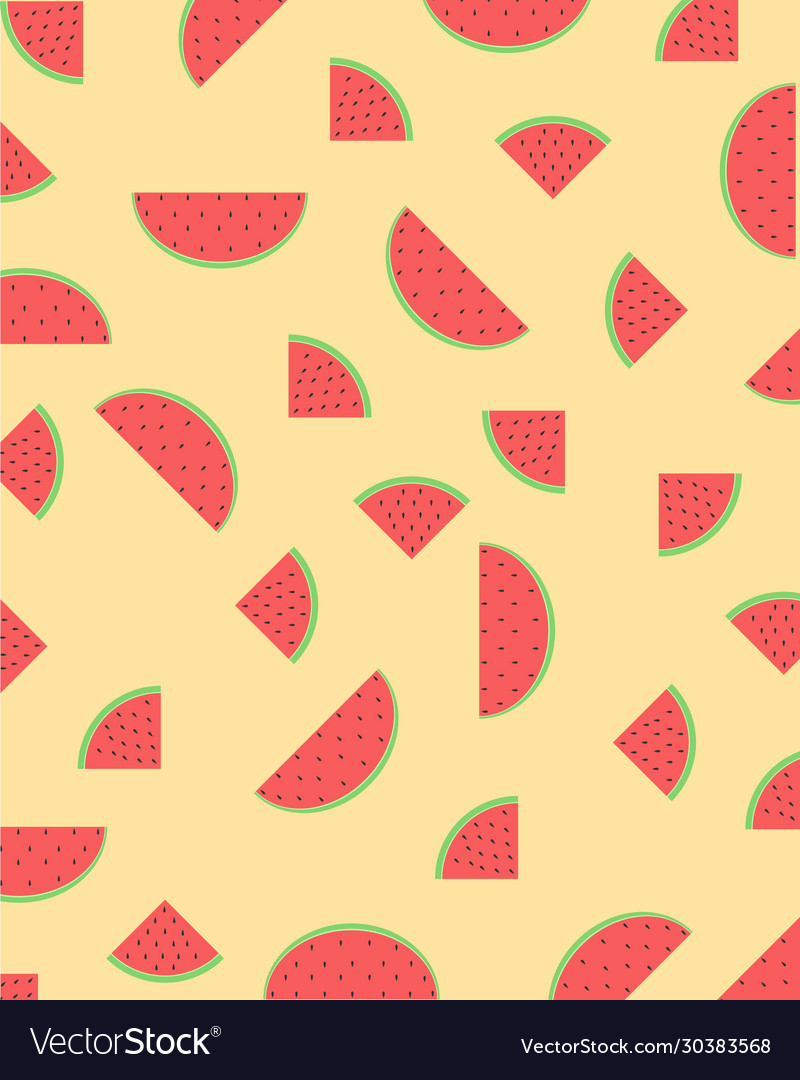 Seamless pattern watermelon Royalty Free Vector Image