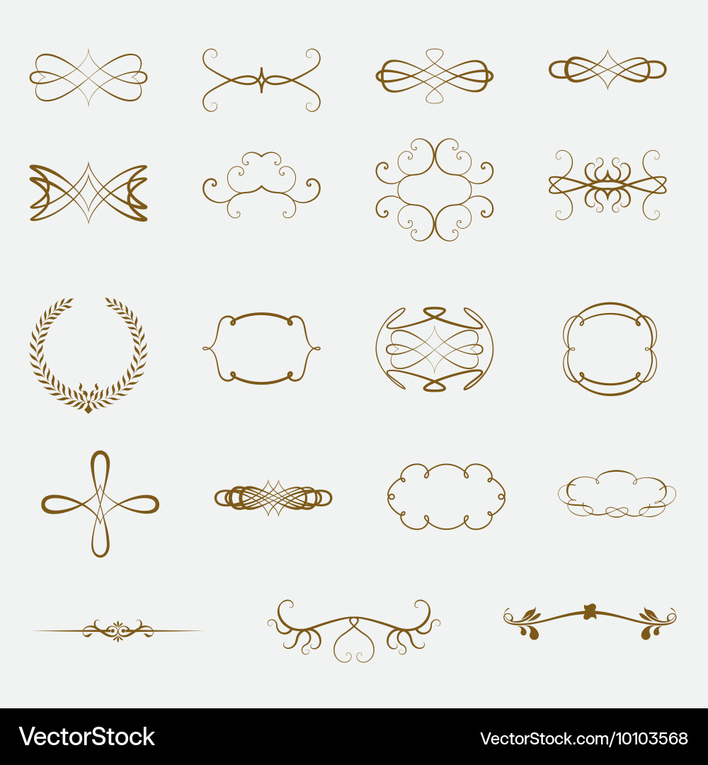 Set of vintage ornaments Royalty Free Vector Image
