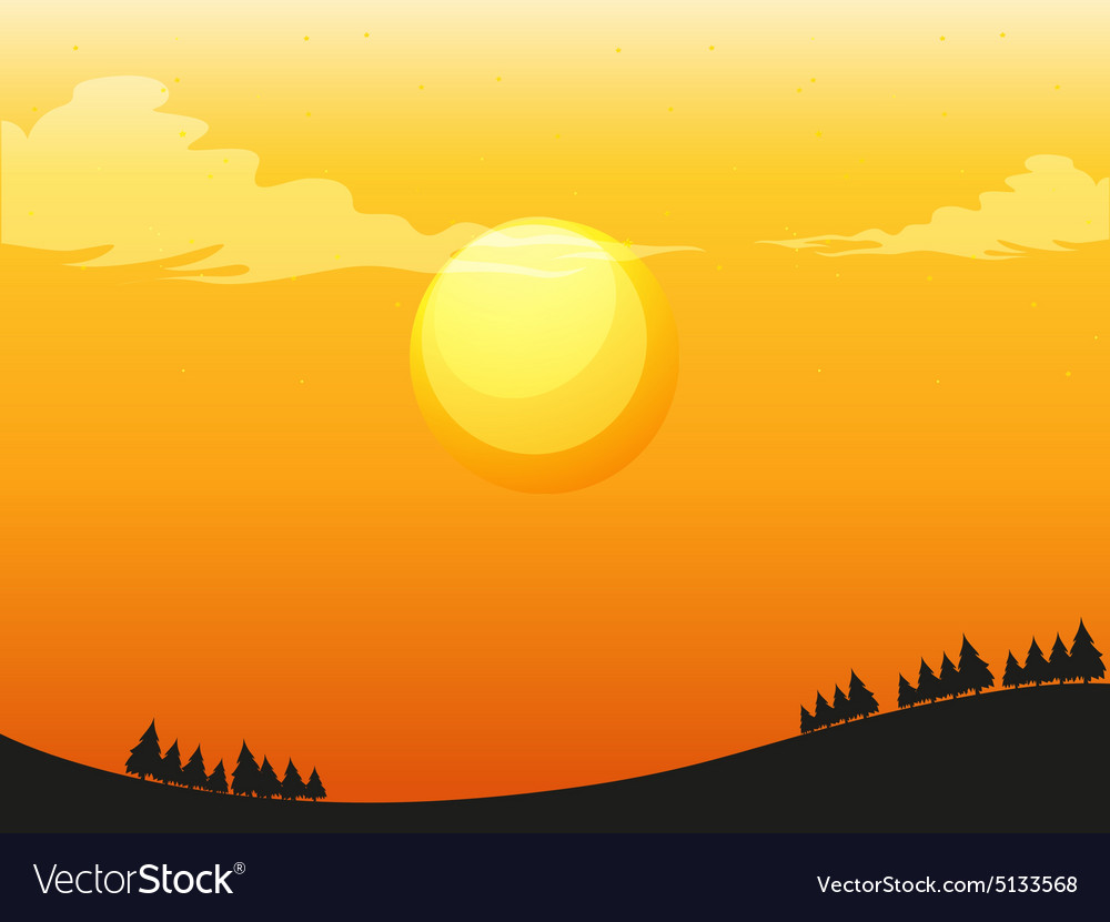 Sunset Royalty Free Vector Image - VectorStock