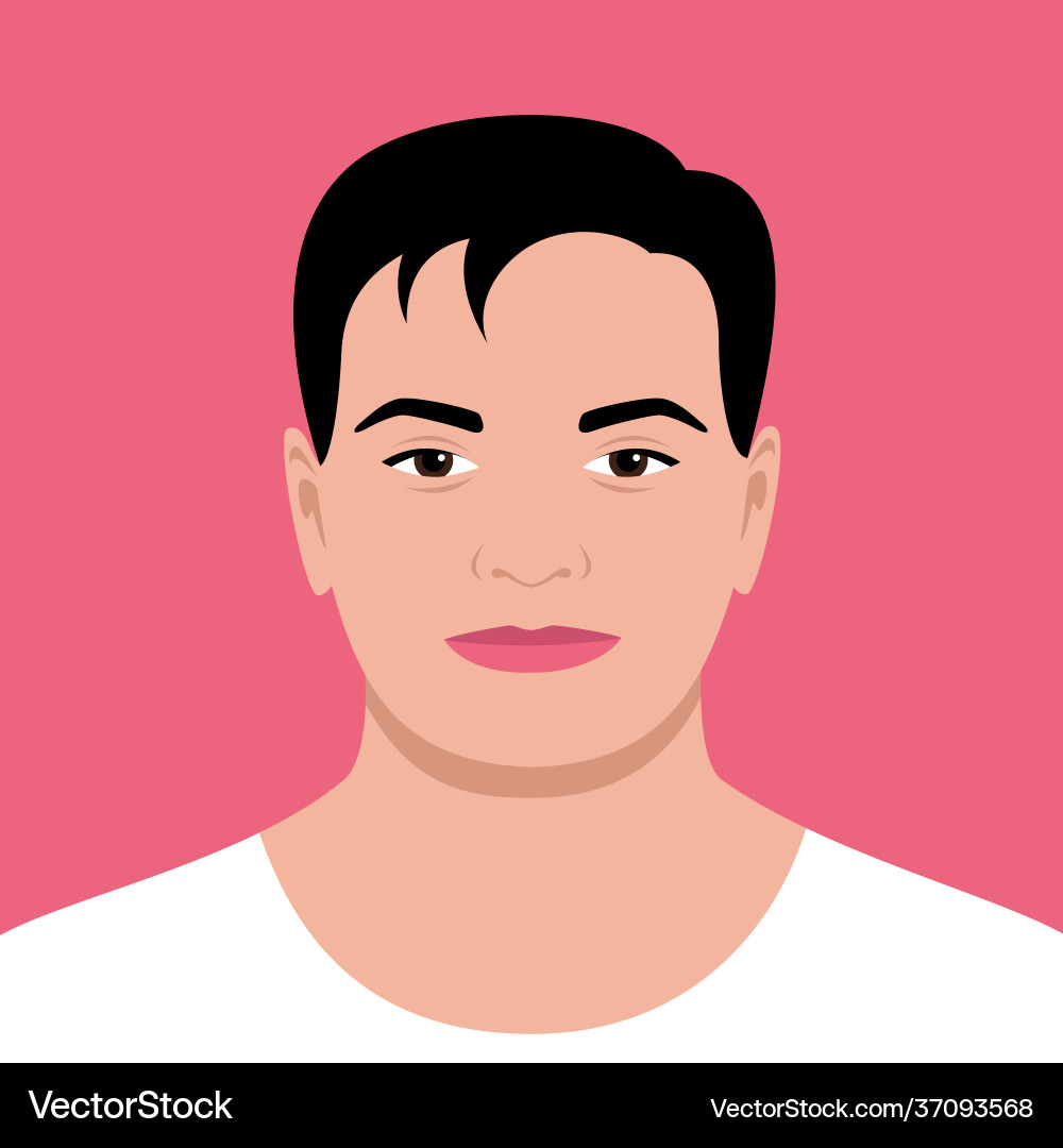 Young handsome man asian nationality Royalty Free Vector