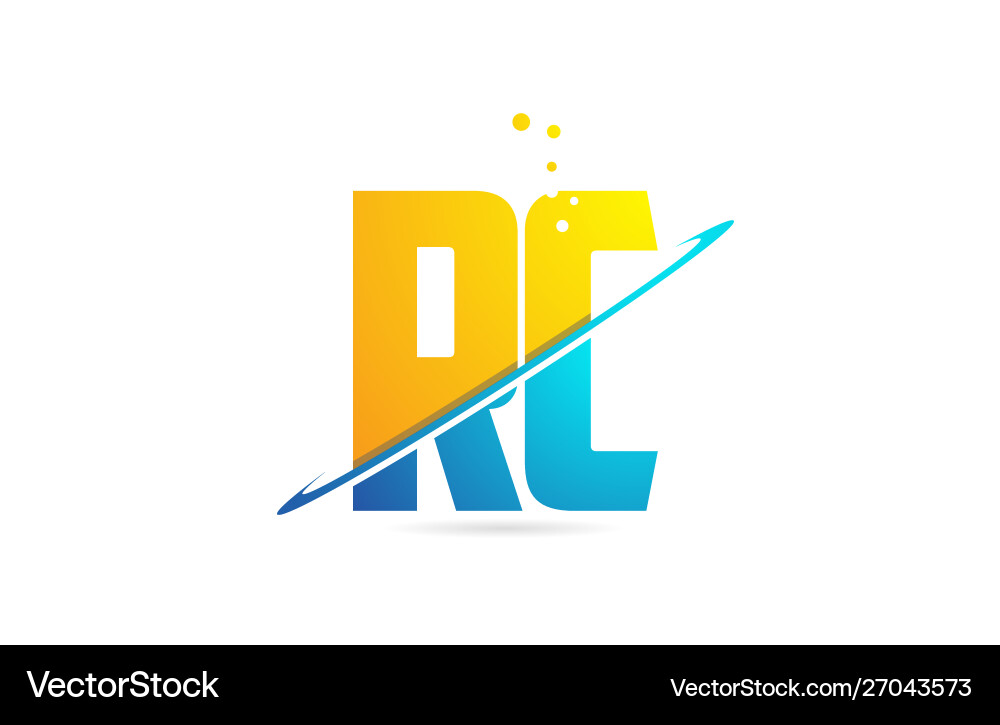 Alphabet letter rc r c combination for logo Vector Image