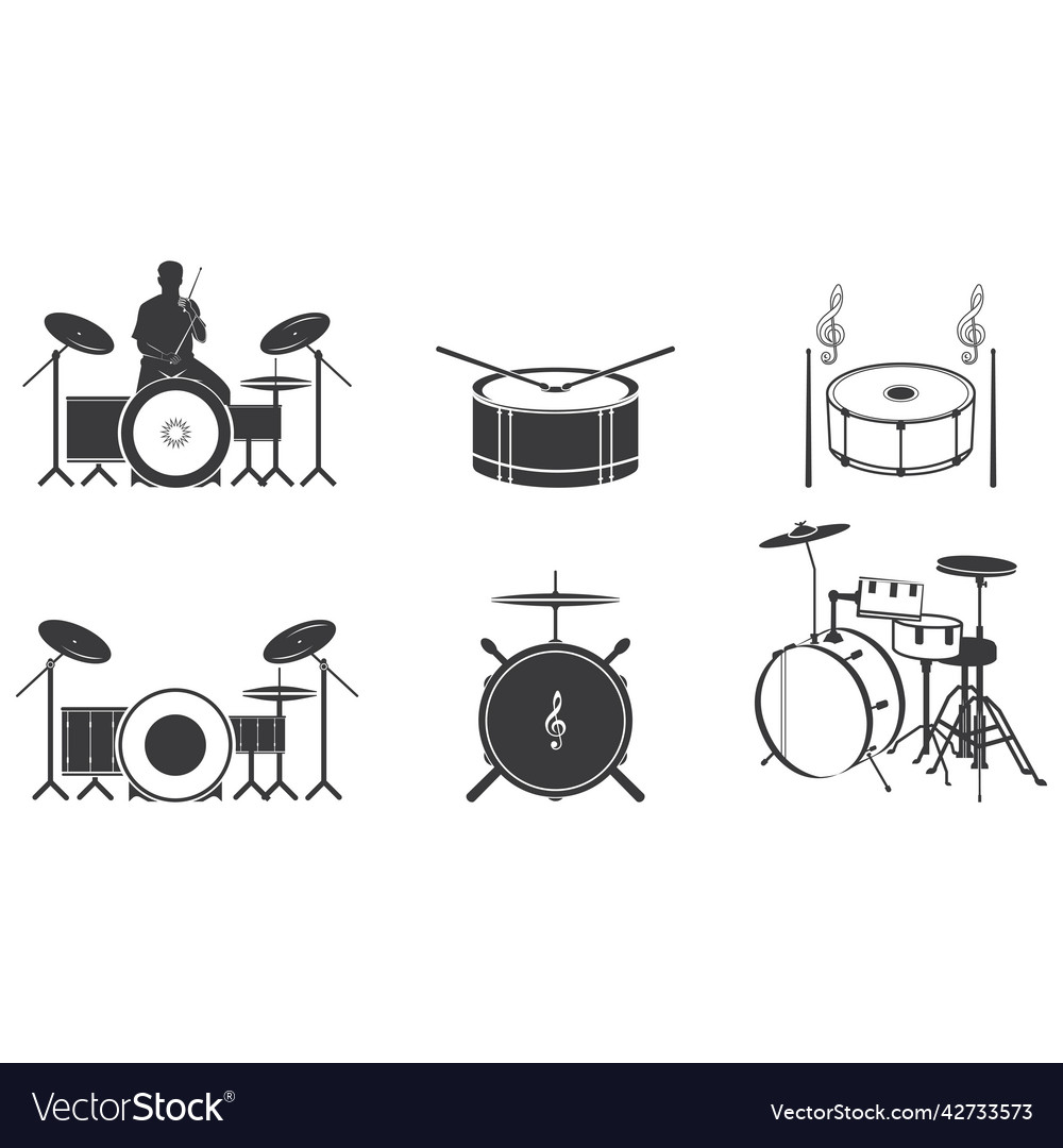 Drum logo Royalty Free Vector Image - VectorStock