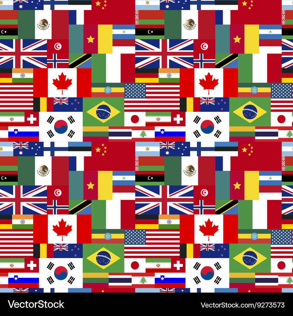 Flags of world sovereign states seamless pattern Vector Image