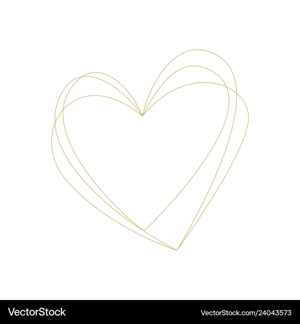 Geometric love frame ornament decoration line Vector Image