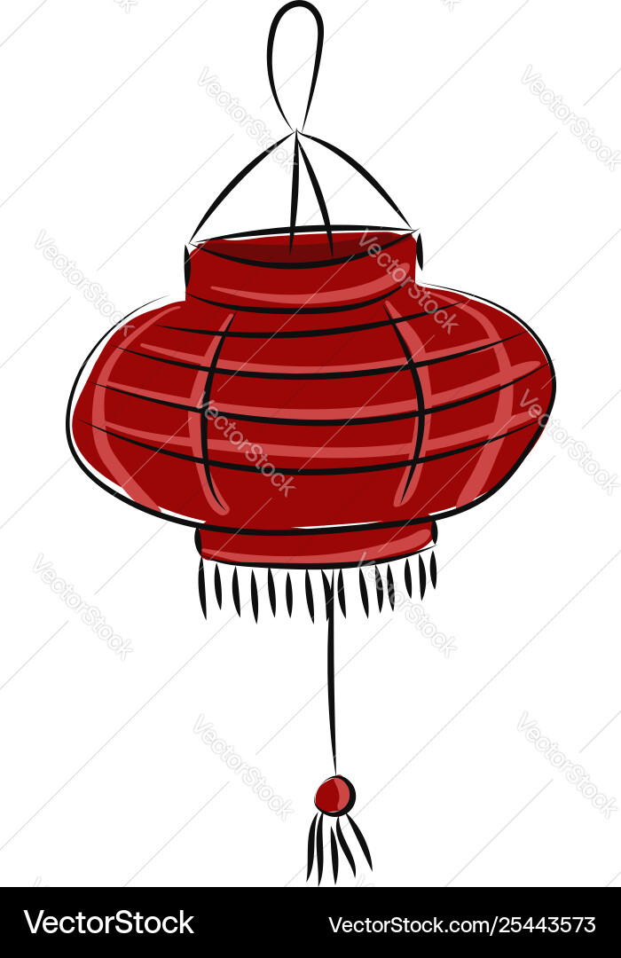 Image chinese lamp - chinese lantern or color Vector Image