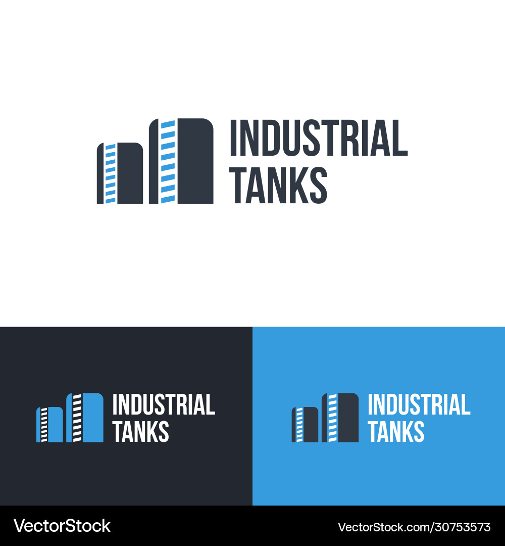Industrial tanks logo industry Royalty Free Vector Image
