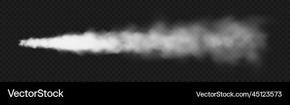 Realistic missile or bullet trace airplane Vector Image