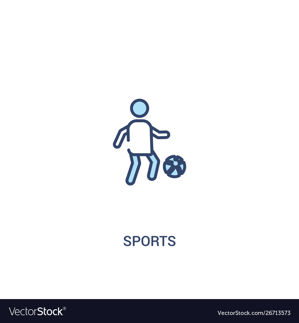Sports concept 2 colored icon simple line element Vector Image