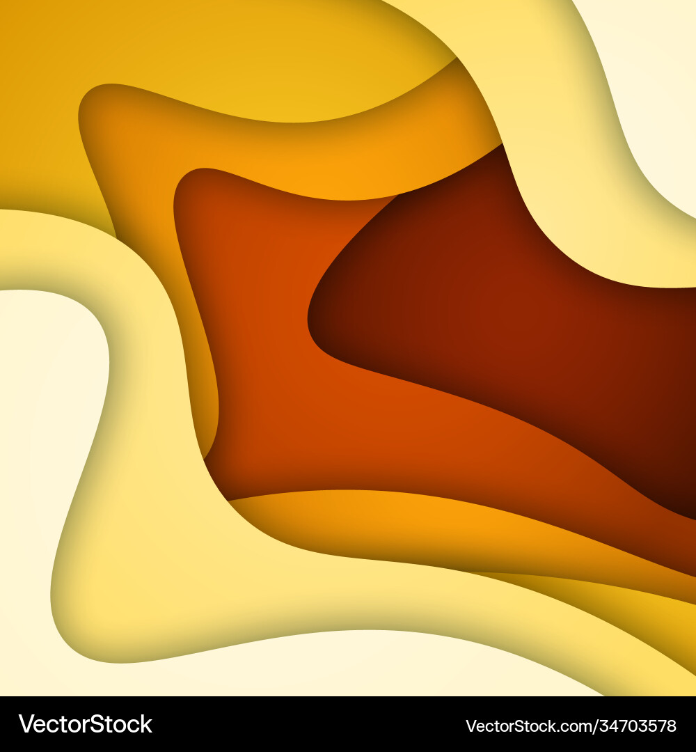 3d abstract background and paper cut shapes Vector Image