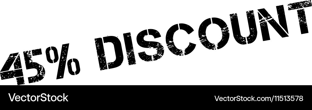 45 percent discount rubber stamp Royalty Free Vector Image
