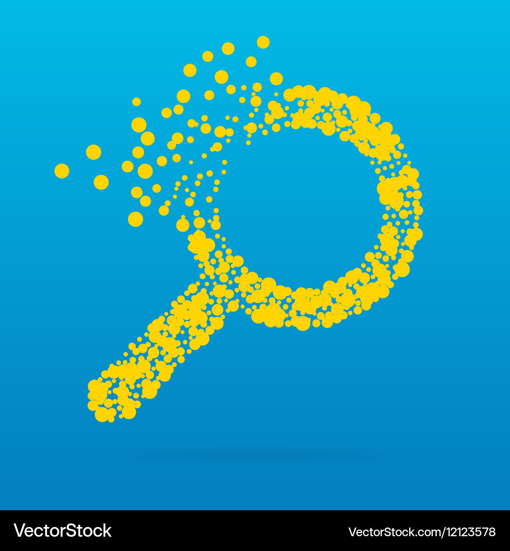 Abstract creative concept icon of magnifier Vector Image