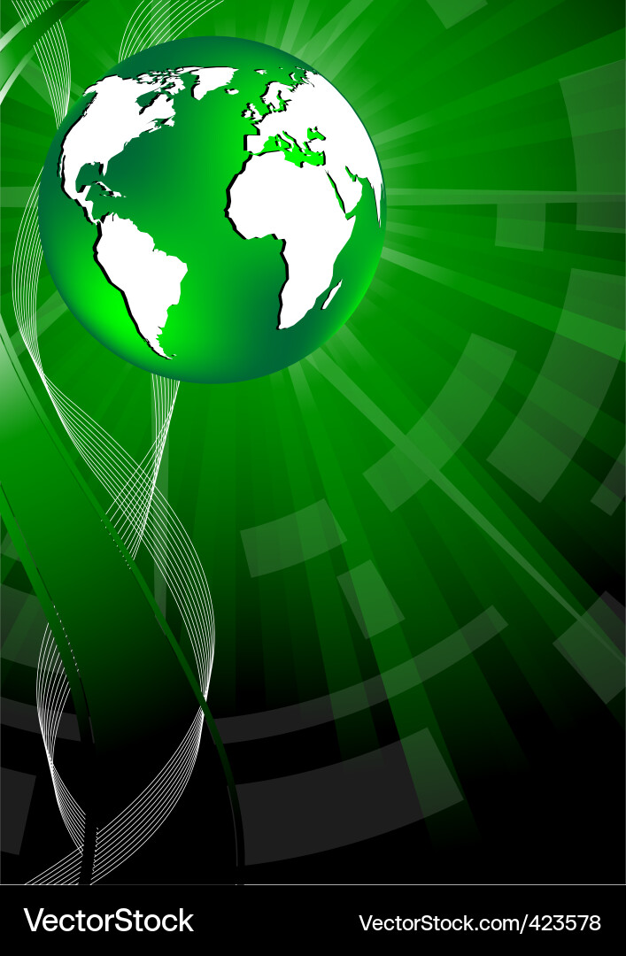 Background with globe Royalty Free Vector Image