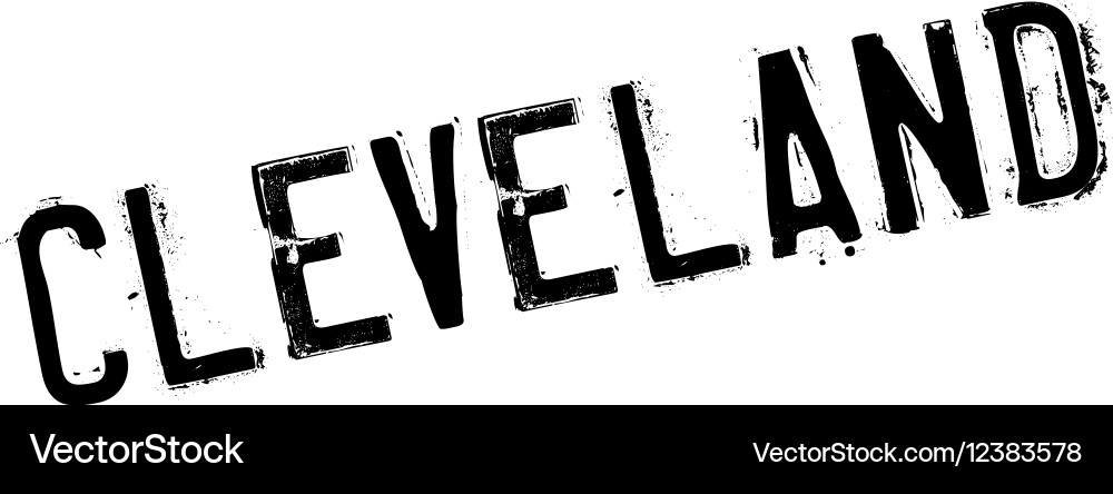 Cleveland stamp rubber grunge Royalty Free Vector Image