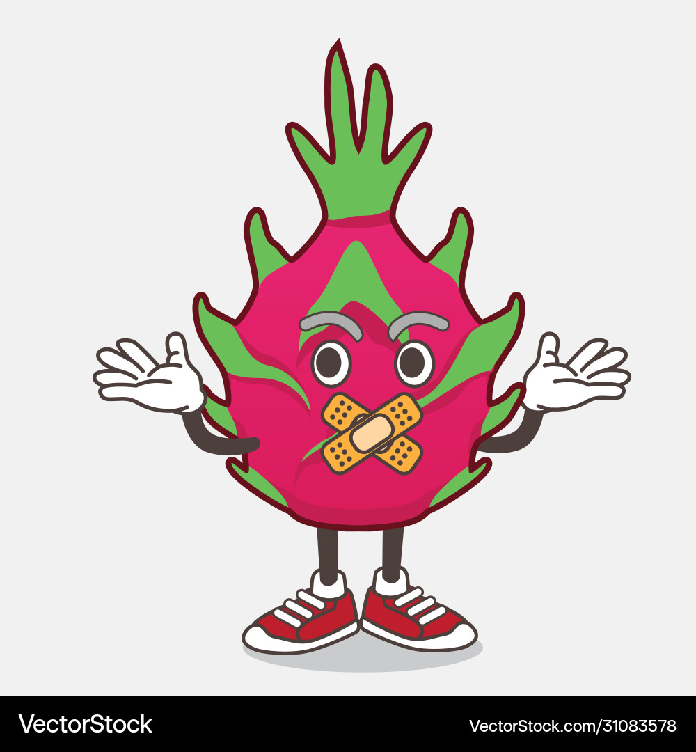 Dragon fruit cartoon mascot character making Vector Image