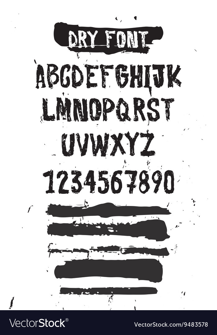 Font Royalty Free Vector Image - VectorStock