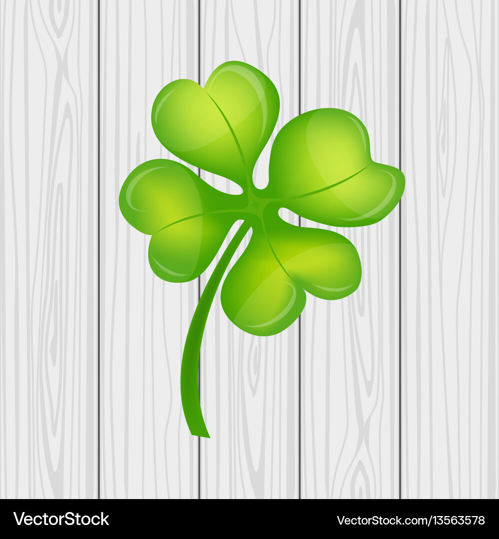 Four leaf clover on st patrick s day Royalty Free Vector
