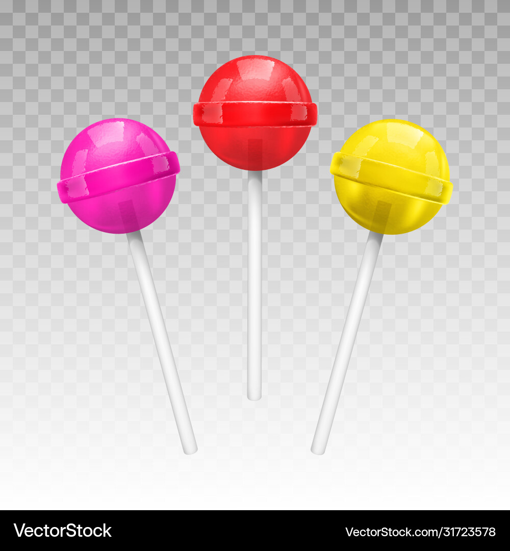 Lollipop on a stick isolated transparent Vector Image