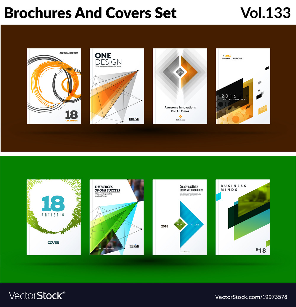Mega set of abstract templates for business Vector Image