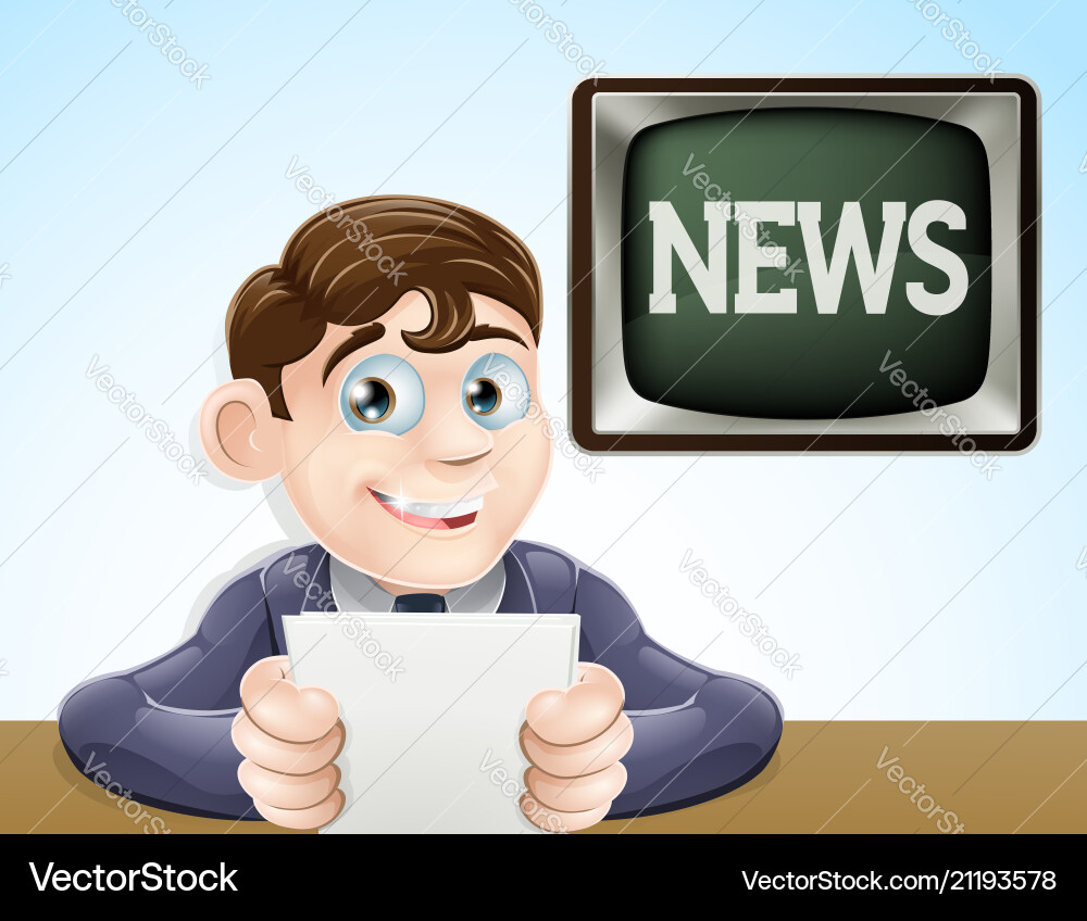 News reporter Royalty Free Vector Image - VectorStock