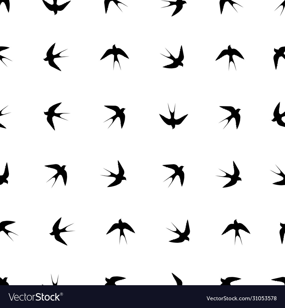Seamless pattern black silhouette Royalty Free Vector Image Seamless pattern black silhouette Royalty Free Vector Image