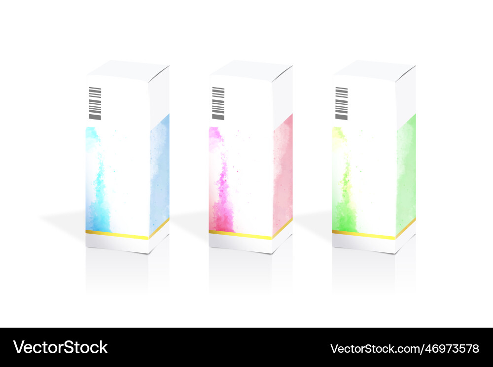 Set of cosmetics box or packaging design Vector Image
