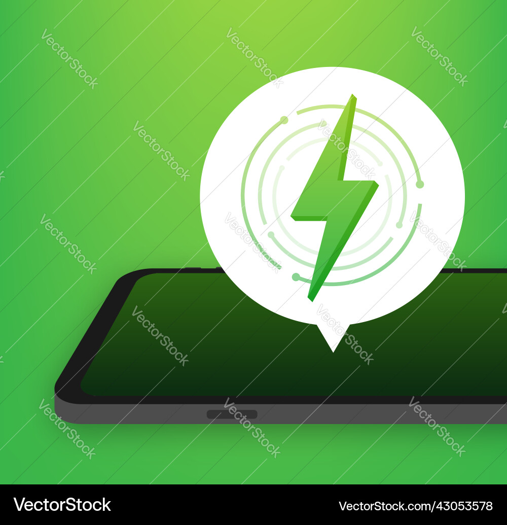 Smartphone charger adapter and electric socket Vector Image