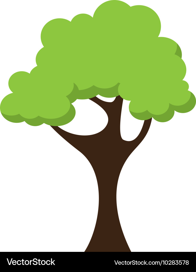 Tree landscape field isolated icon Royalty Free Vector Image