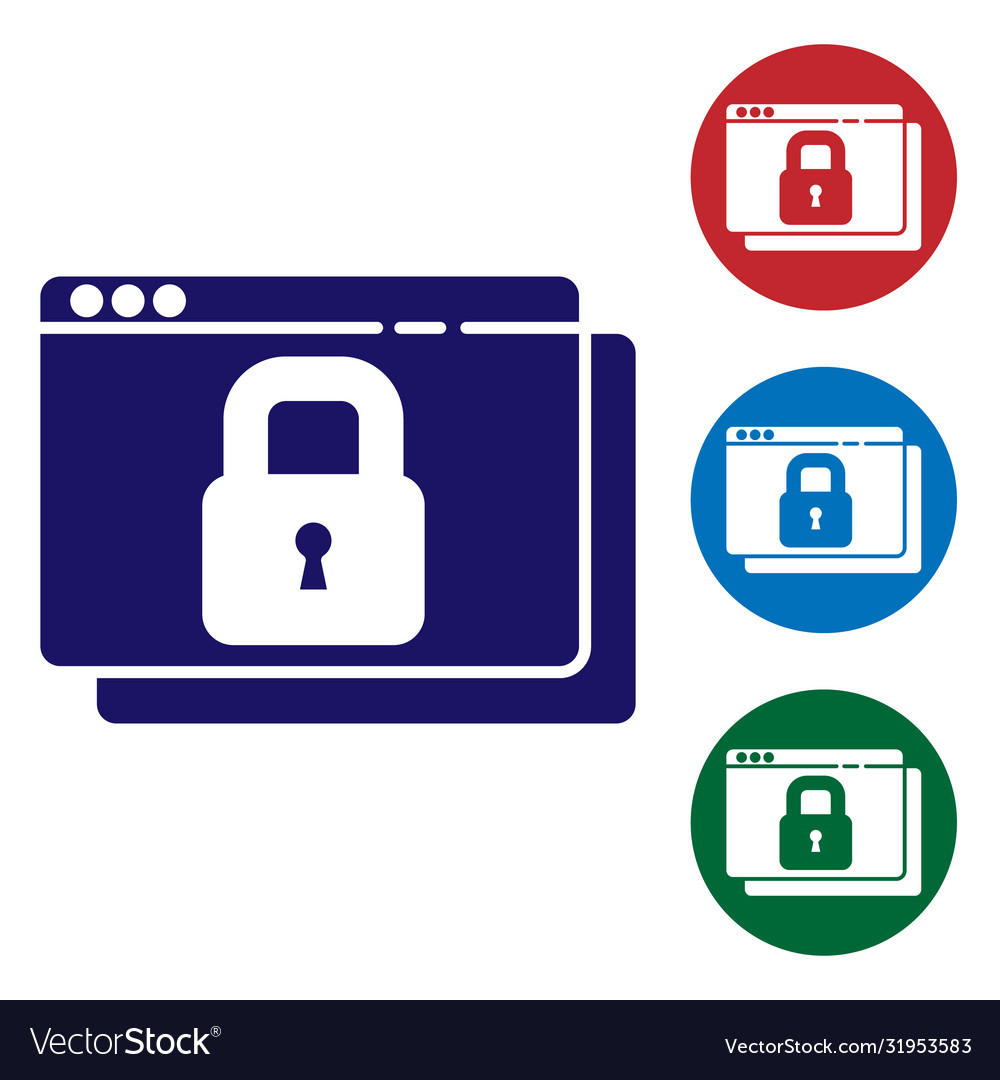 Blue secure your site with https ssl icon Vector Image
