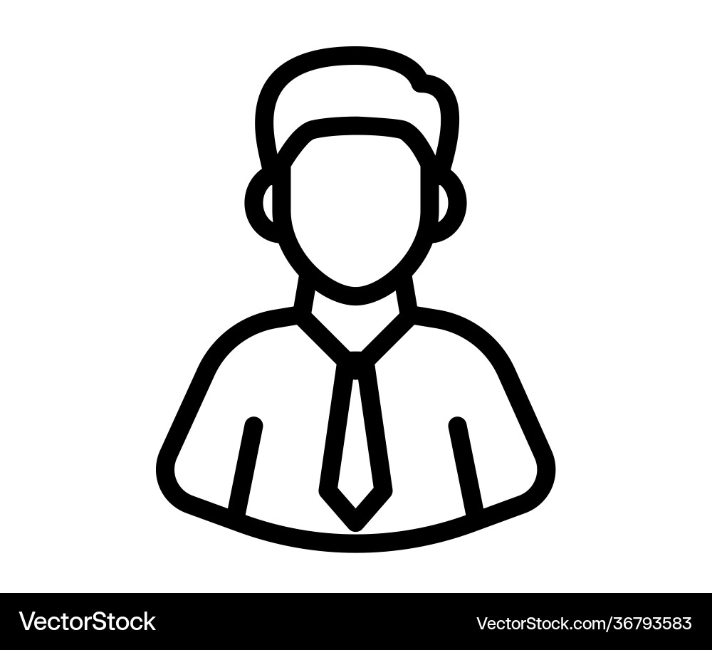 Businessman employee worker single isolated icon Vector Image