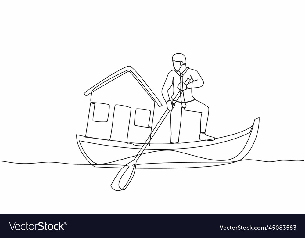 Continuous one line drawing Royalty Free Vector Image