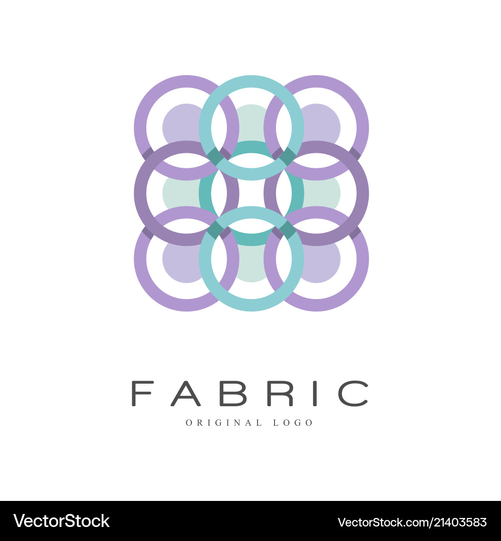 Fabric original logo creative geometrical badge Vector Image