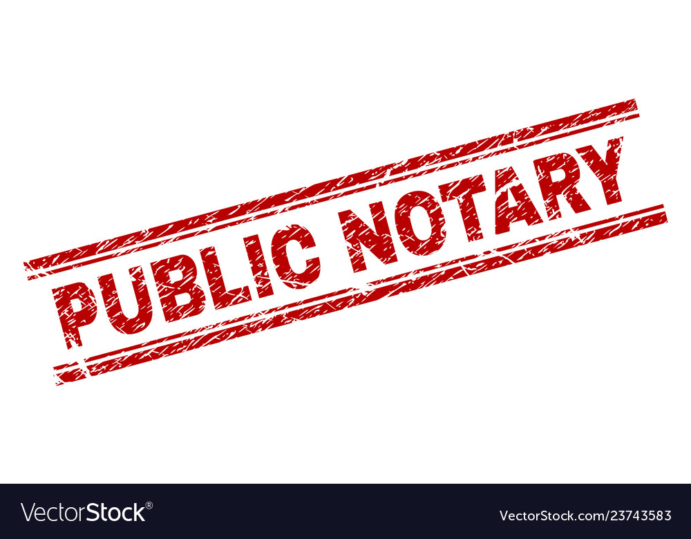 Grunge textured public notary stamp seal Vector Image Grunge textured public notary stamp seal Vector Image