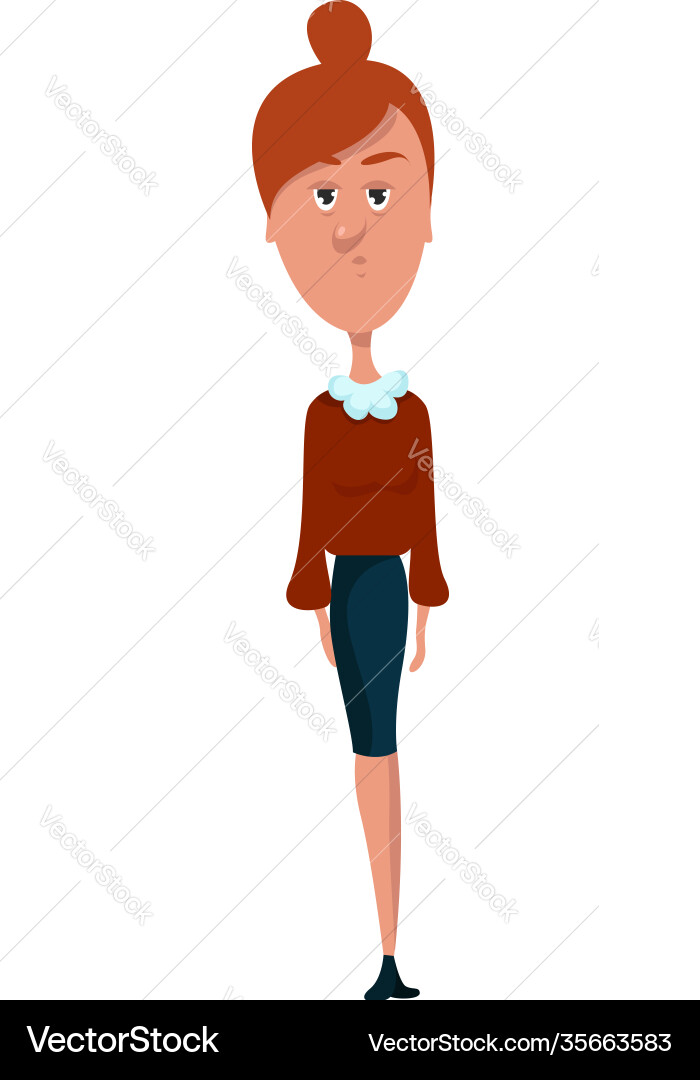 Middle aged woman on white background Royalty Free Vector