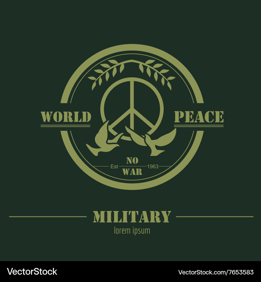 Military logos and badges graphic template Vector Image