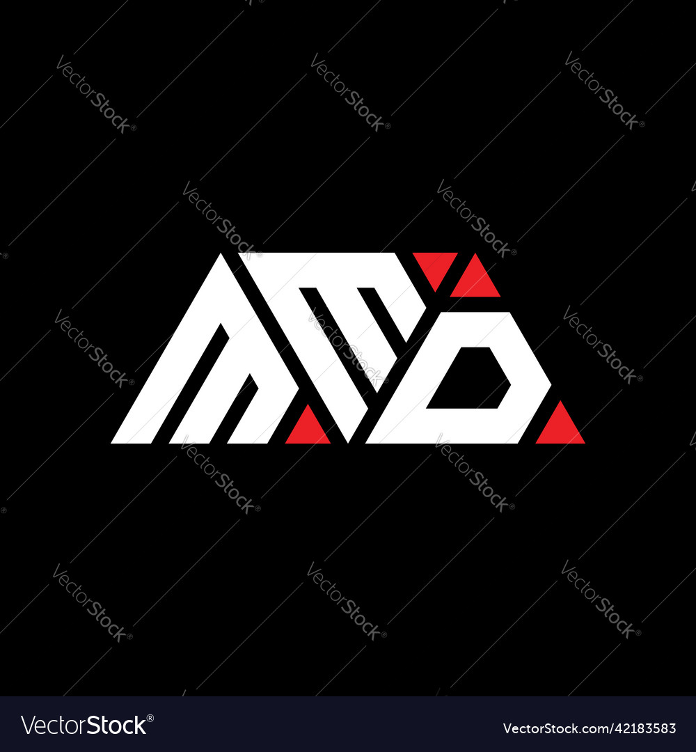 Mmd triangle letter logo design Royalty Free Vector Image