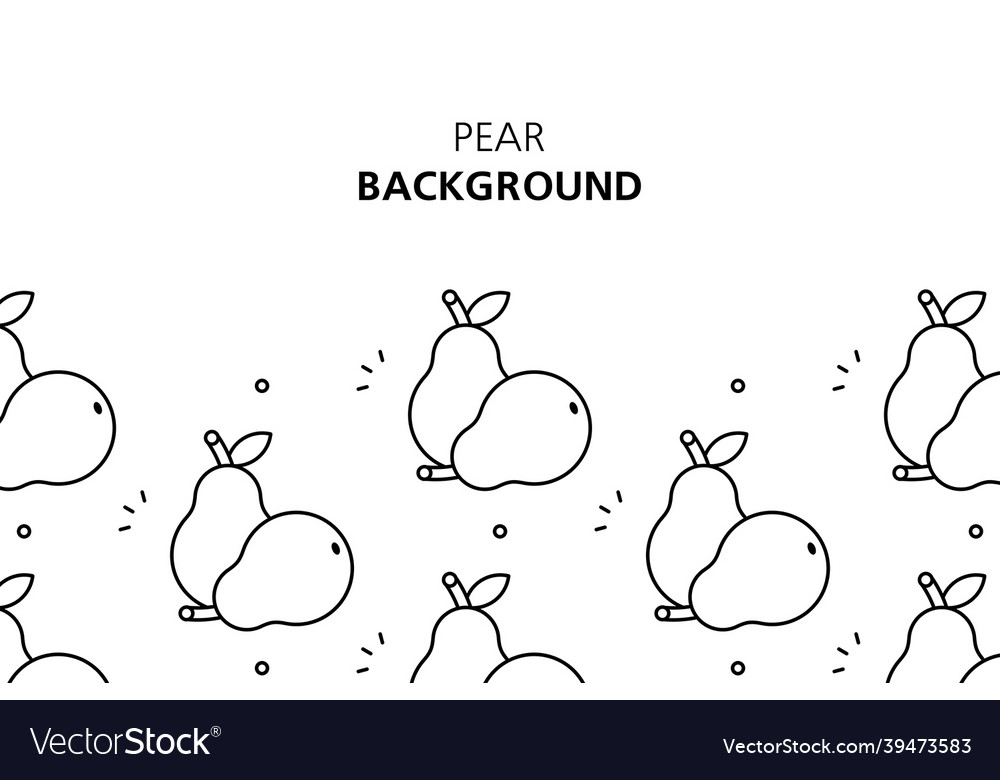 Pear background Royalty Free Vector Image - VectorStock