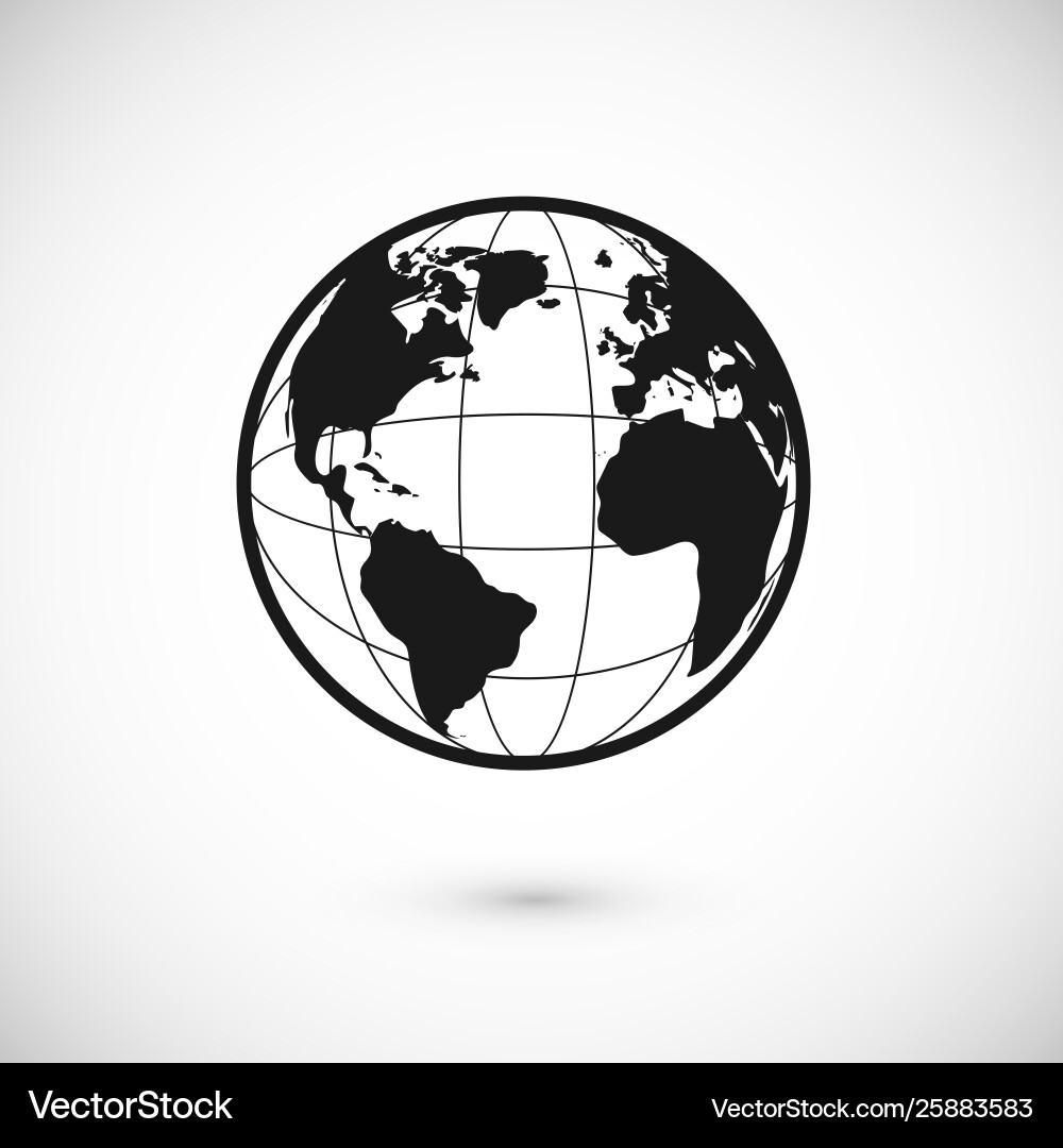 Planet icon for app or web earth sign world Vector Image