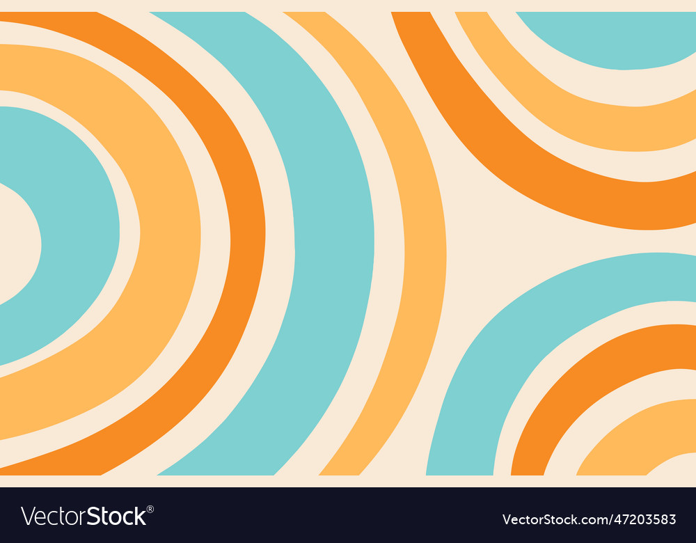 Retro groovy background trendy 70s wavy pattern Vector Image