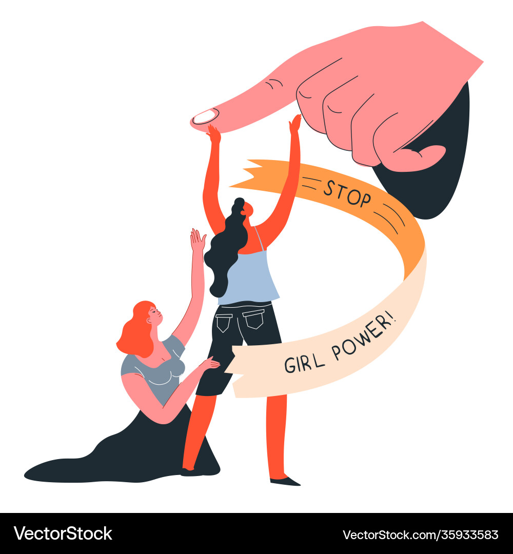Stop discrimination fight for women rights Vector Image