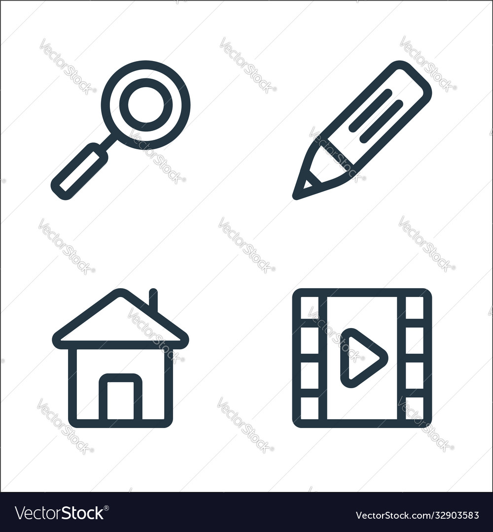 Ui line icons linear set quality line set Vector Image