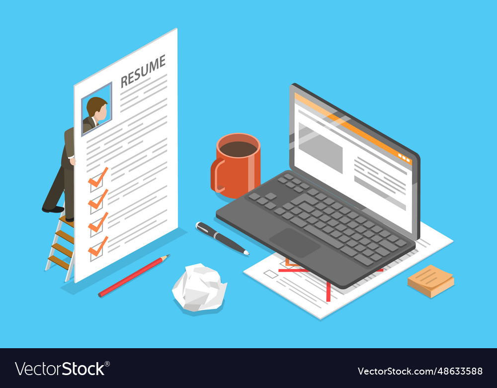 3d isometric flat conceptual Royalty Free Vector Image
