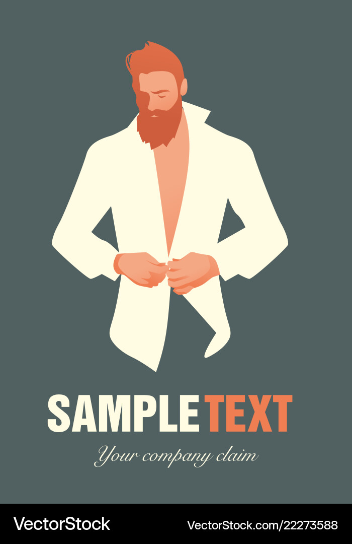 Attractive man getting dressed vintage style-01 Vector Image