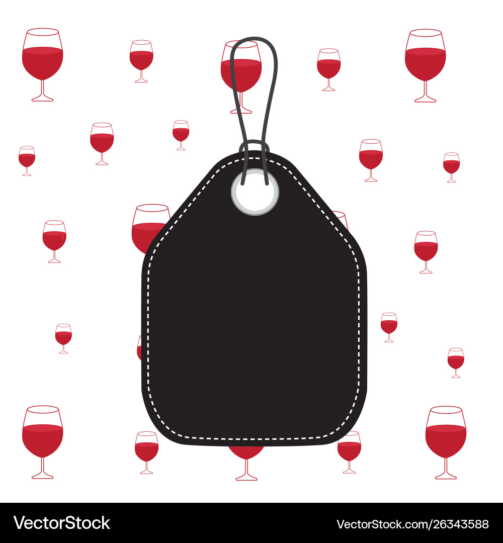 Colored tag vertically positioned rectangle label Vector Image